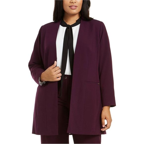 Calvin Klein | Jackets & Coats | Calvin Klein Womens Collarless Topper ...